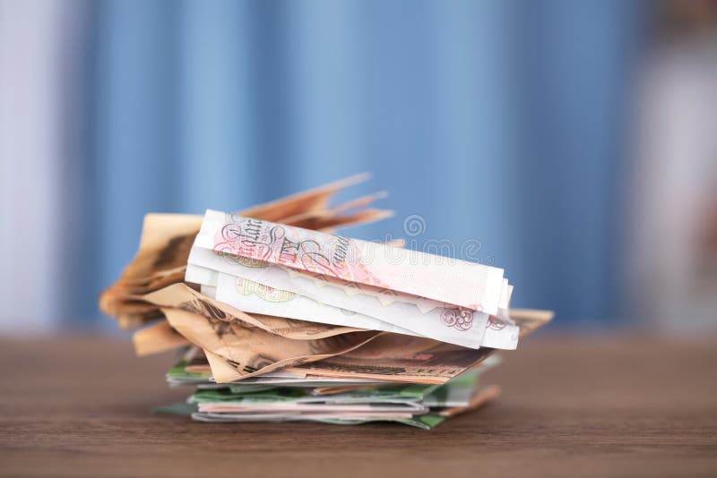 A Stack of Various Banknotes Stock Image - Image of stack, economy ...