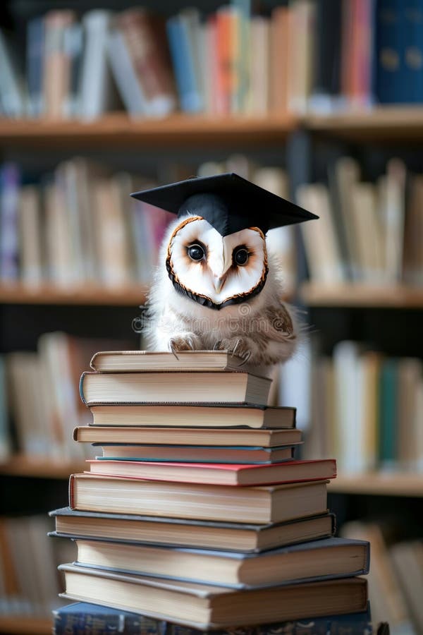 Stack of Various Books in Cozy Library Interior Setting with Shelves ...