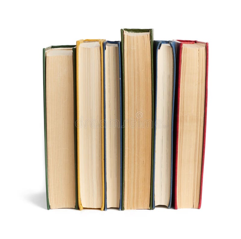 Stack of Various Books, Items are Isolated on White Background Stock ...