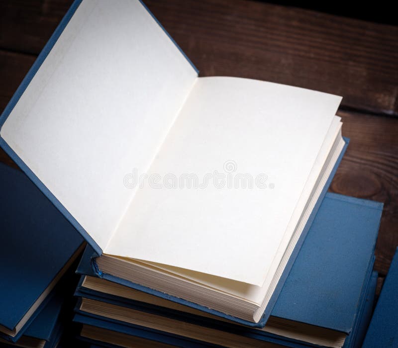 Stack of Various Books, Open Book on Top Stock Image - Image of cover ...