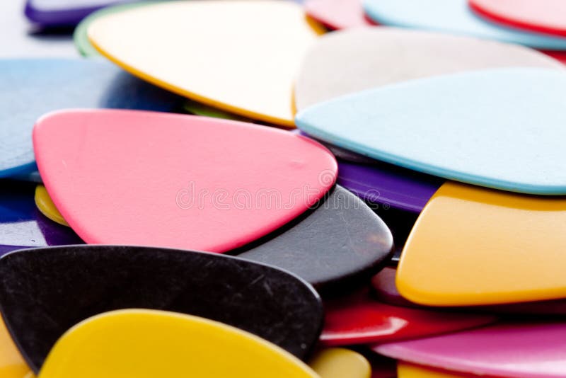 A Stack of Various Color Guitar Picks Stock Photo - Image of close ...
