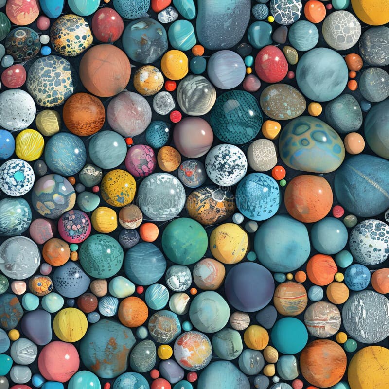 Stack of Various Colored Balls Stock Illustration - Illustration of ...