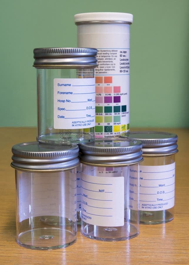Stack of Various Medical Specimen Containers Stock Image - Image of ...
