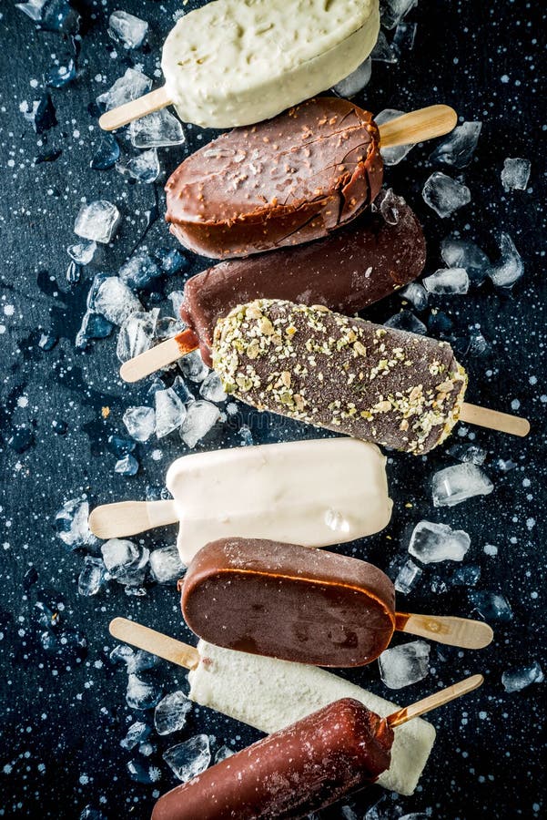 Stack of Various Popsicle Ice Cream Stock Photo - Image of background ...