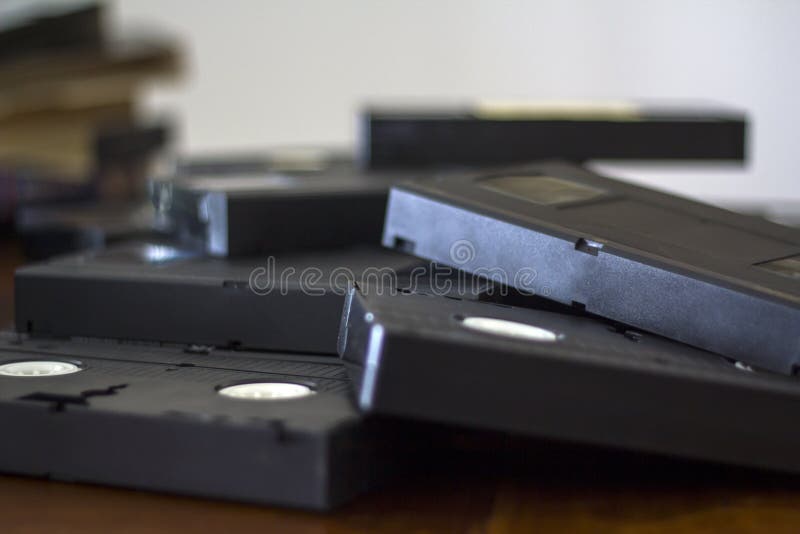 Stack of Vhs Cassette Tapes Stock Photo - Image of retro, plastic ...