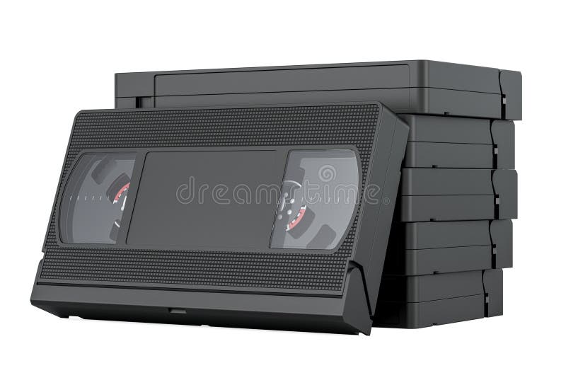 Stack of VHS Videotapes, 3D Rendering Stock Illustration - Illustration ...