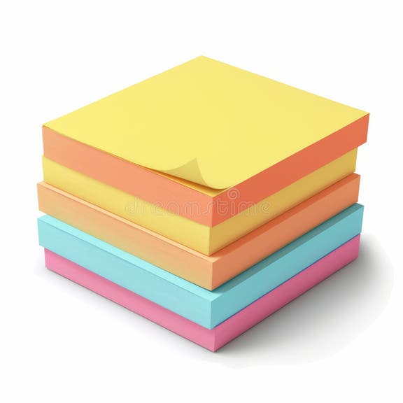 Stack of Pastel Colored Sticky Notes Ready for Your Message Stock ...