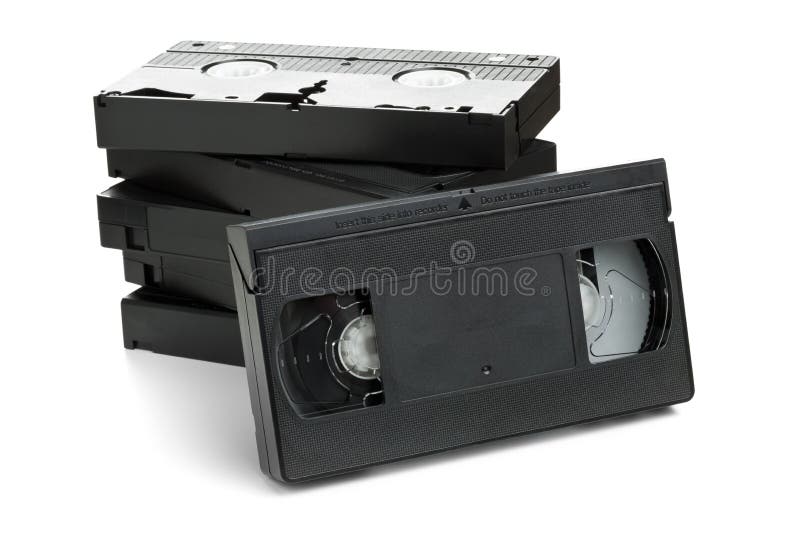 Stack of Video Home System Movie Cassettes Stock Image - Image of ...