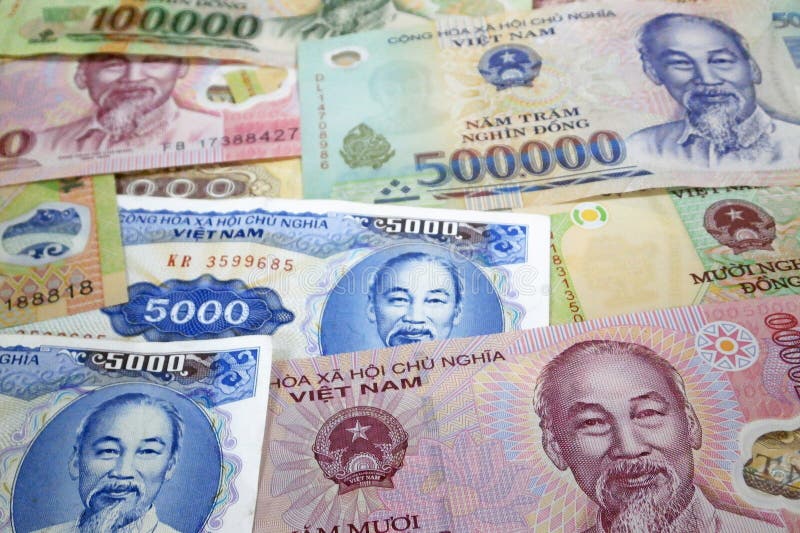 Stack of Vietnamese Banknotes Stock Image - Image of closeup ...