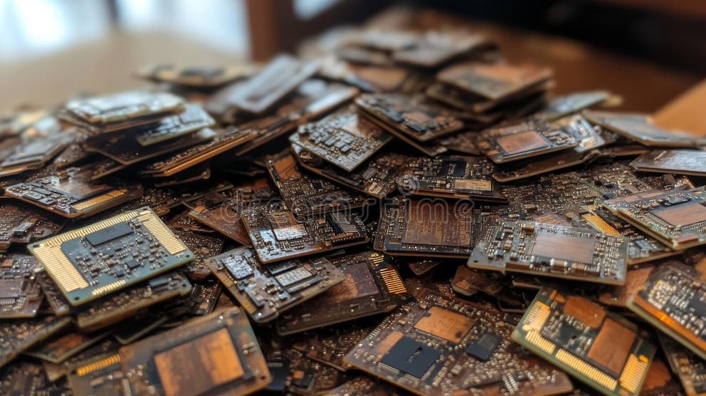 Stack of Vintage Computer Motherboards a Glimpse into Obsolete ...