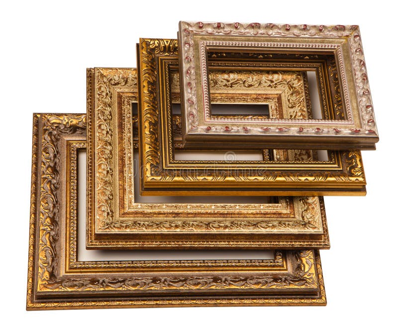 Stack of vintage frame stock image. Image of high, horizontal - 35297955