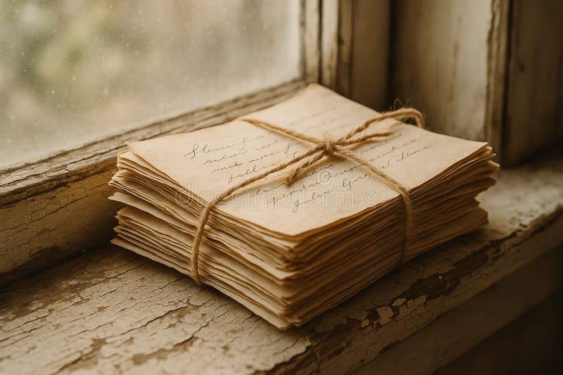 Vintage Handwritten Letters Texture Background. Generative AI Stock ...