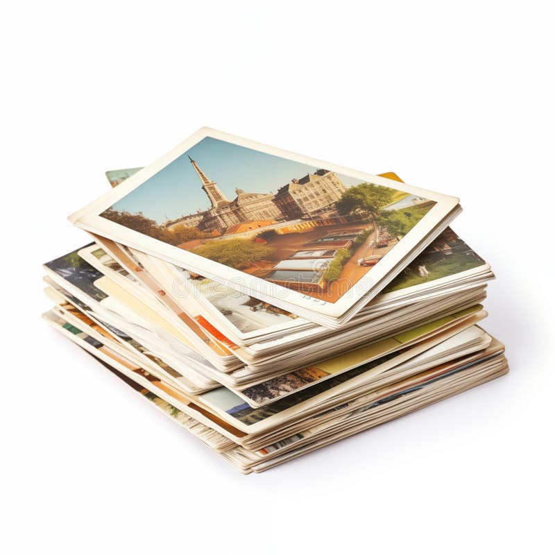 Stack of Vintage Postcards Showing Various Scenic Views Stock ...