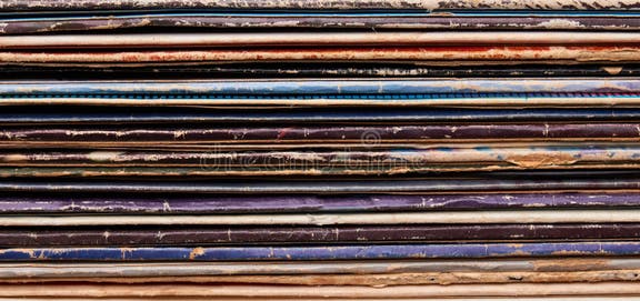 Stack of Vinyl Record Envelope Stock Image - Image of stereo, single ...