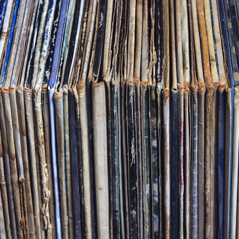 Stack of Vinyl Records in Envelopes Stock Photo - Image of store ...