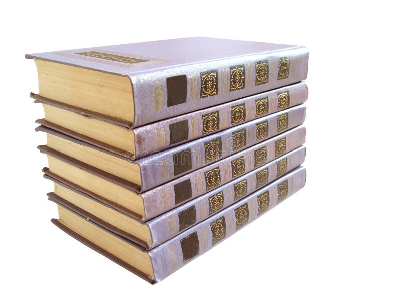 Stack Of Violet Books With Numbers Over White Background Picture. Image ...