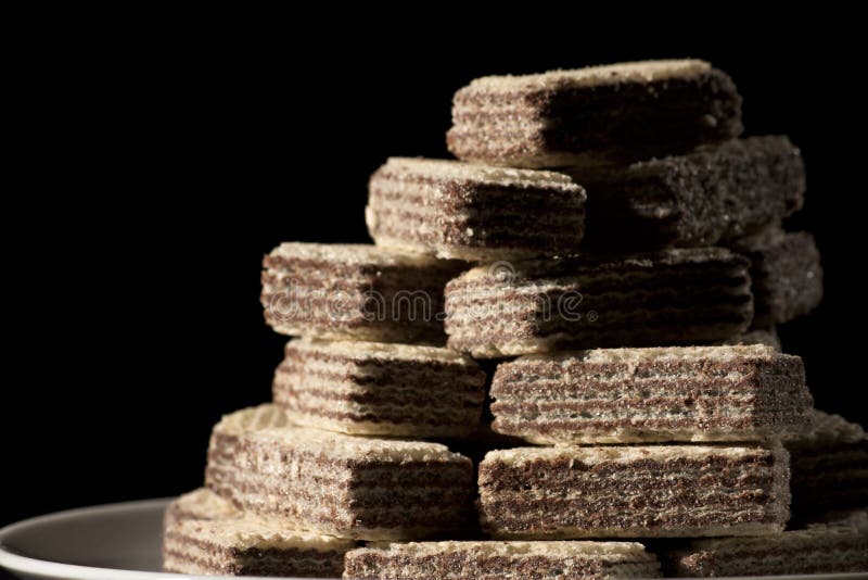 Stack of Wafers stock image. Image of wafers, black, copy - 14603207