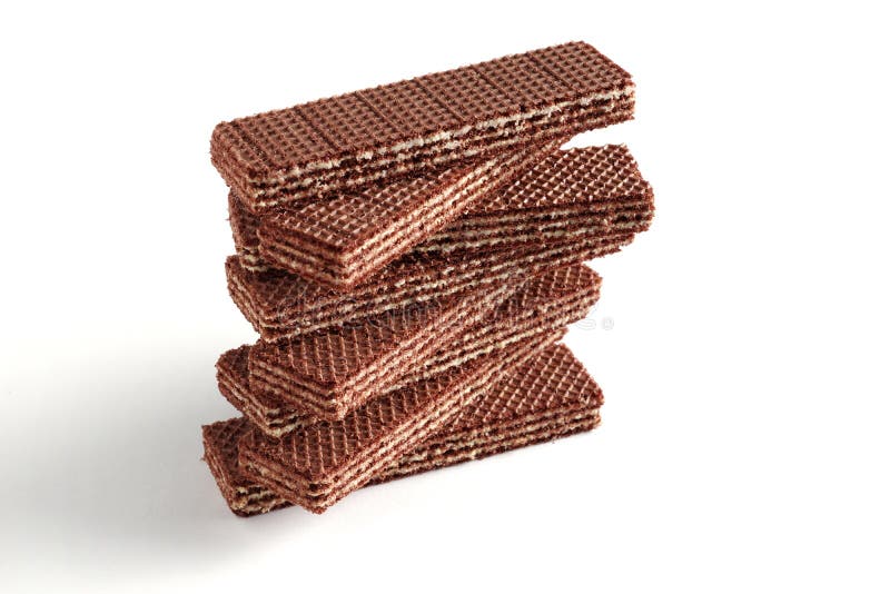 Stack of wafers stock photo. Image of crunchy, biscuit - 205174614