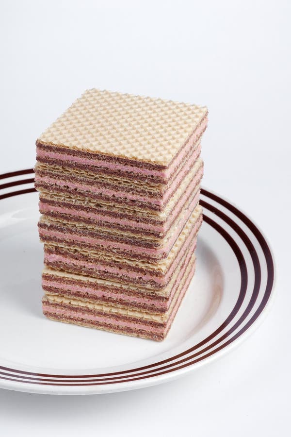 Stack of wafers stock image. Image of snack, background - 207748215