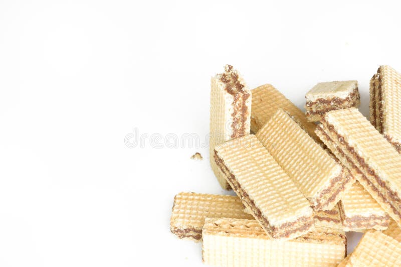 Stack Waffle Isolated on White Background Stock Image - Image of pastry ...
