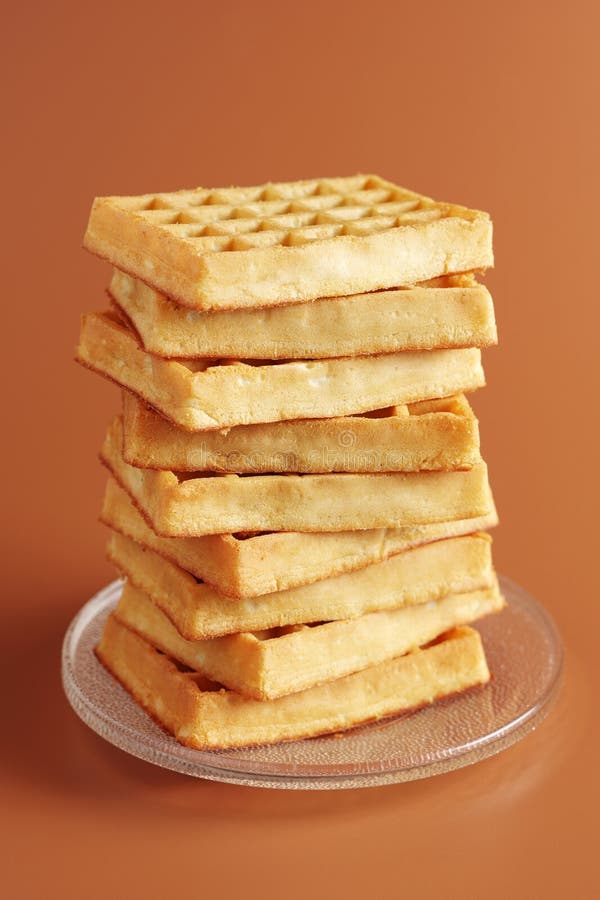 Stack of waffles stock image. Image of glass, stack - 358331741