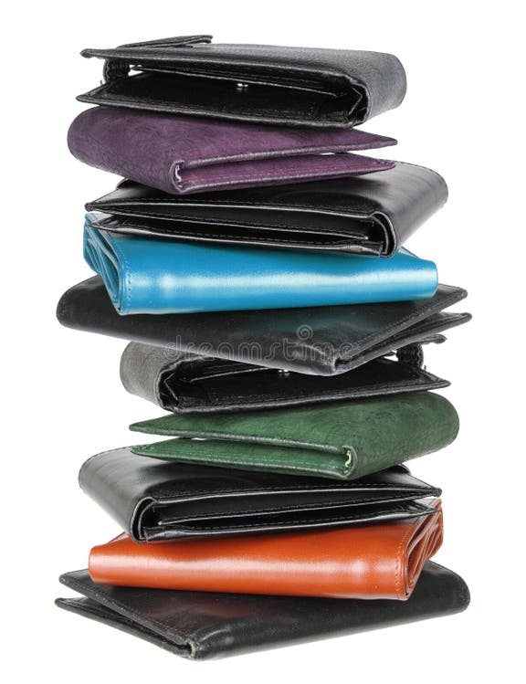 Stack of Wallets stock image. Image of white, shot, stack - 35312361