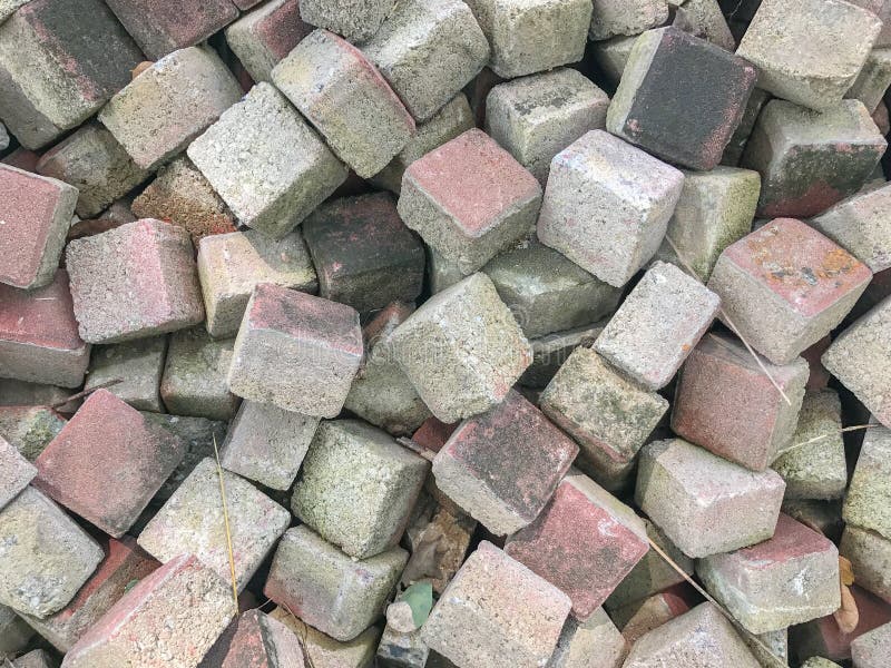 Stack of Warm Brick in Construction Site Stock Image - Image of nature ...