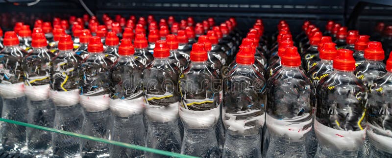 Stack of Water Bottles. Plastic Bottled Storage Stock Image - Image of ...