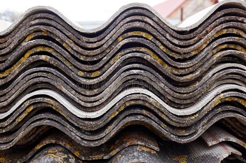 A Stack of Wave Slate. Gray Wavy Slate Stock Image - Image of grooved ...