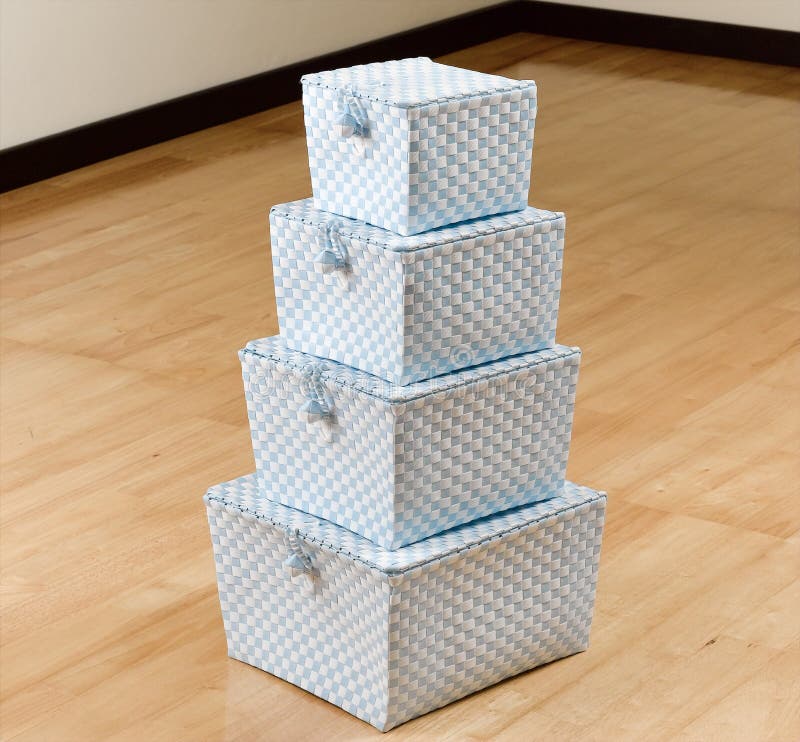 Stack of Weaved Plastic Baskets Stock Photo - Image of decoration ...