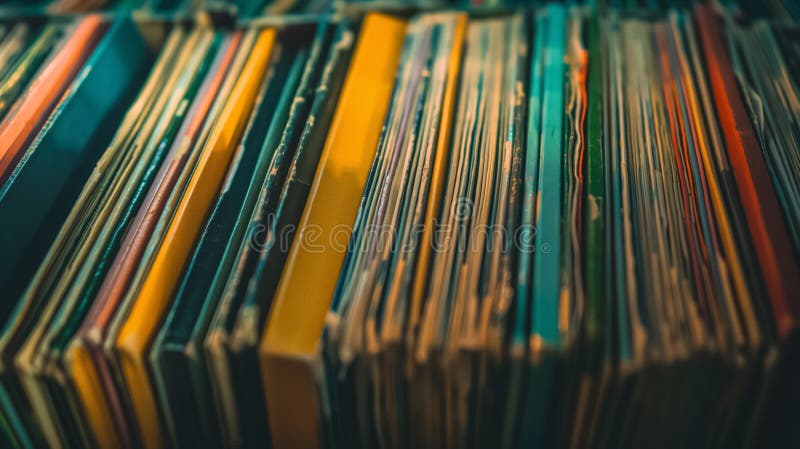 Stack of Well-used Books, Showcasing a Variety of Colorful Spines and ...