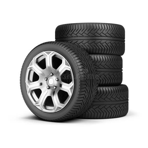 Stack of wheels stock illustration. Illustration of auto - 22862822