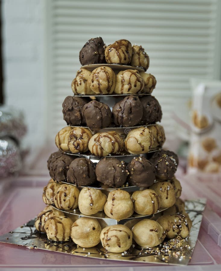 Stack of Whipped Cream Puffs Stock Photo - Image of sweet, comforting ...