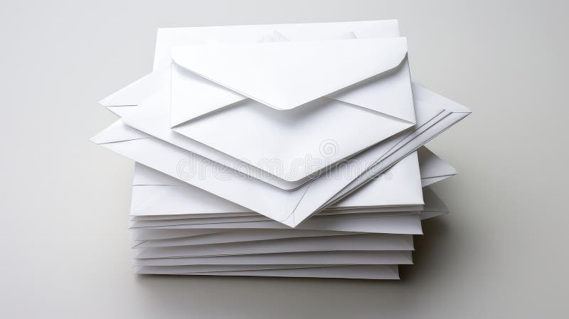 Stack of Postal Envelopes. 3D Illustration Stock Illustration ...