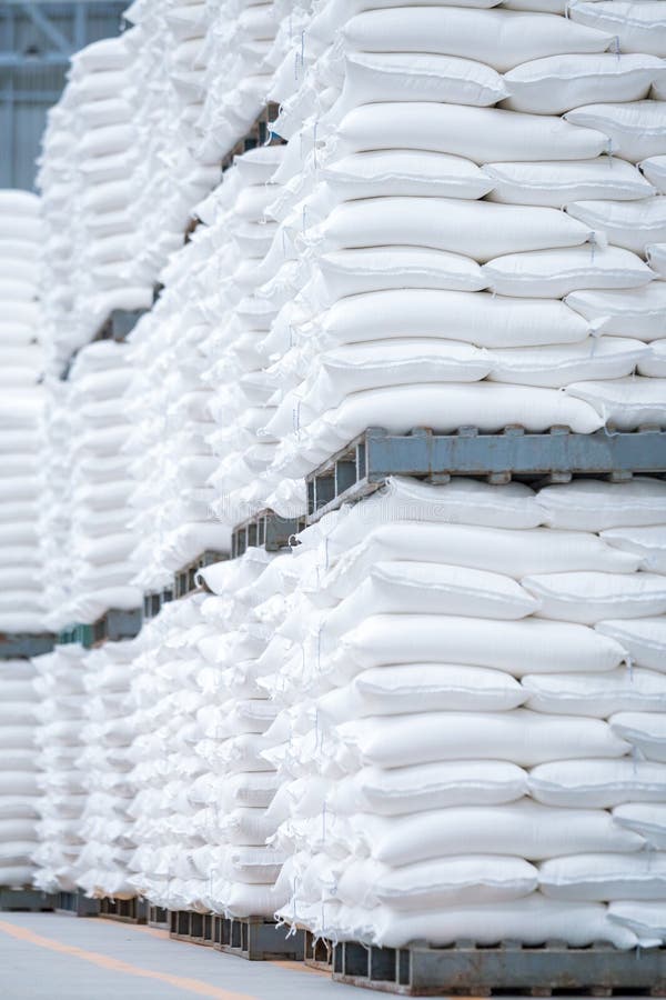 Stack of white bag stock image. Image of industrial - 146191335