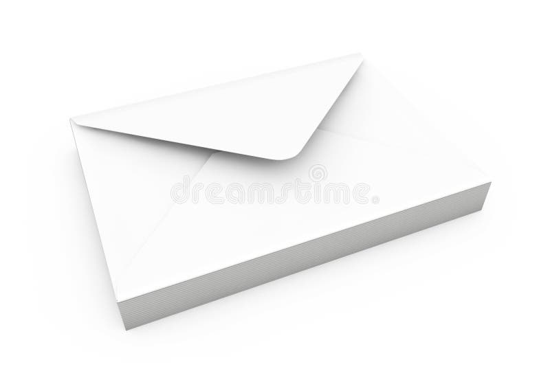 Stack of White Blank Envelopes Stock Image - Image of postage, empty ...