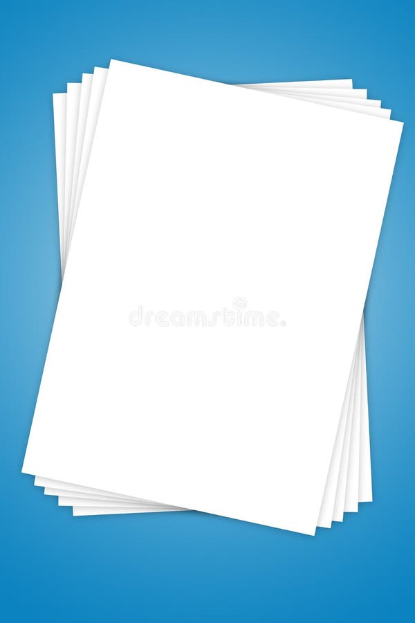 Stack of white blank pages stock image. Image of presentation - 72254959