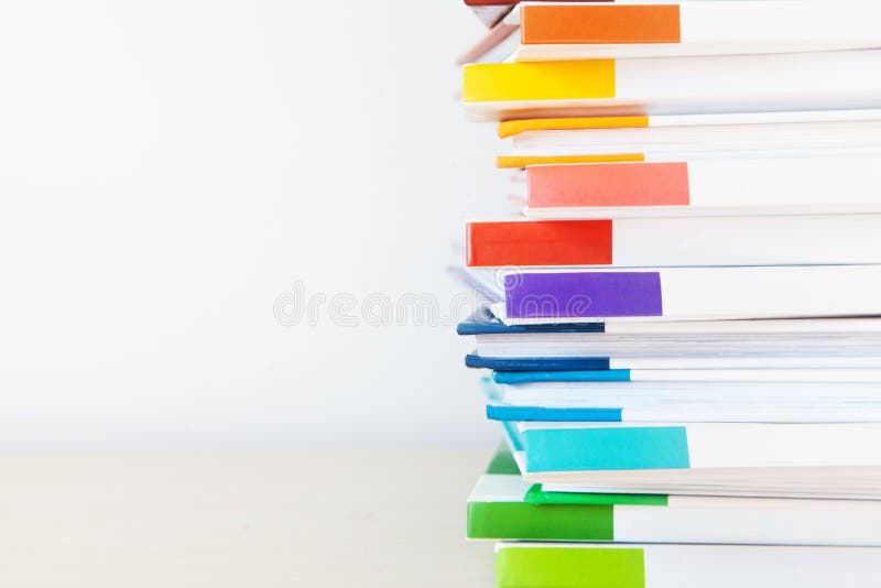 Stack of White Books on White Background Stock Image - Image of ...