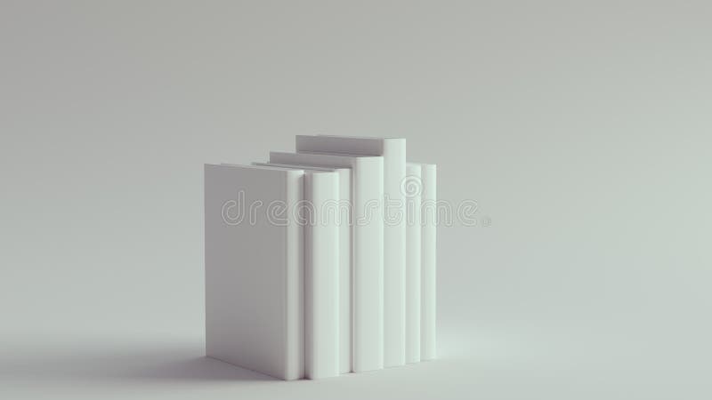 Stack of White Books stock illustration. Illustration of bright - 207677625