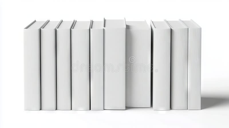 A Stack of White Books Sitting on Top of Each Other Stock Illustration ...