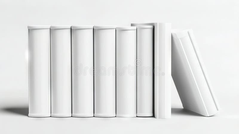 A Stack of White Books Sitting on Top of Each Other Stock Image - Image ...