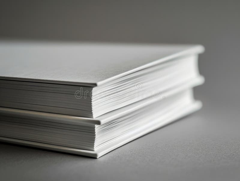 A Stack of White Books Sitting on Top of Each Other Stock Image - Image ...
