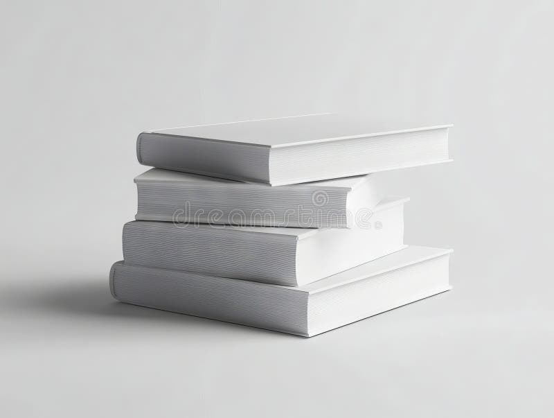 A Stack of White Books Sitting on Top of Each Other Stock Illustration ...