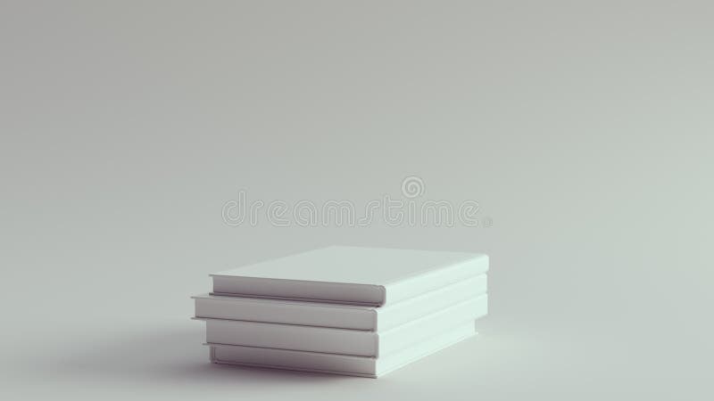 Stack of White Books stock illustration. Illustration of documents ...