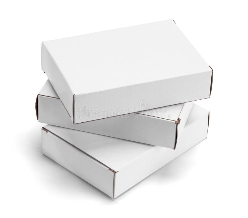 Stack of White Boxes stock photo. Image of space, three - 268051018