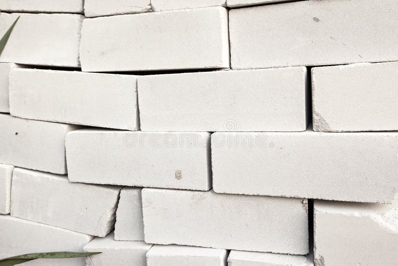 Stack of white bricks stock image. Image of architecture - 50242943