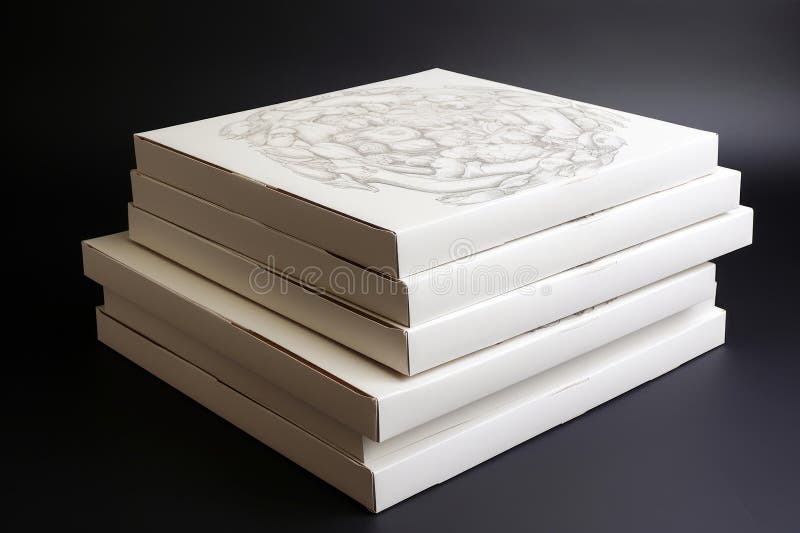 Stack of White Canvas Panels on Dark Background Stock Illustration ...