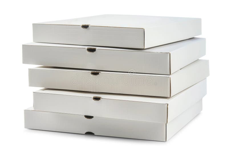A Stack of White Cardboard Boxes Stock Illustration - Illustration of ...