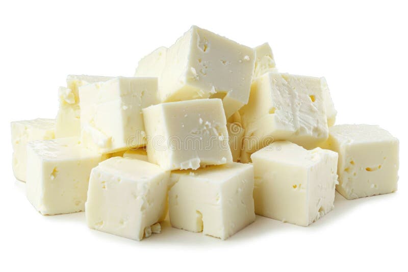 A Stack of White Cheese Cubes, Perfect for Snacking or Using in Recipes ...