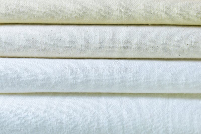 Stack of White Cotton Clothes, Textile Fashion Industry Stock Photo ...